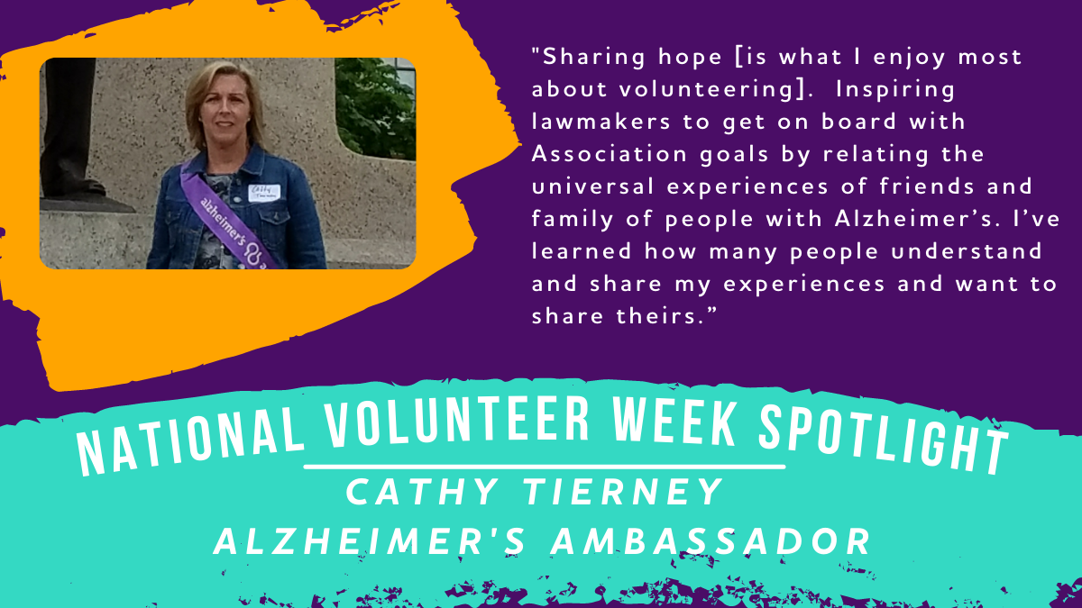 Cathy Tierney – National Volunteer Week 2021 Spotlight – Alzheimer's ...
