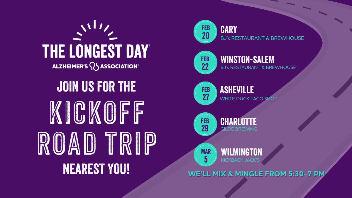 Road Trip Events for The Longest Day happening across N.C. – Alzheimer ...